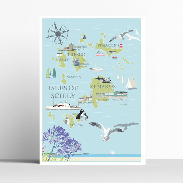 BOYNS113:Isles of scilly map – Star Editions