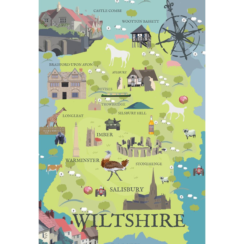 BOYNS128:Wiltshire map – Star Editions