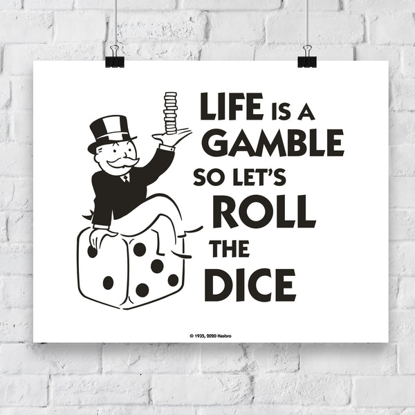 Monopoly Life is a Gamble Dice - 11X14inch Premium Art Print – Star ...