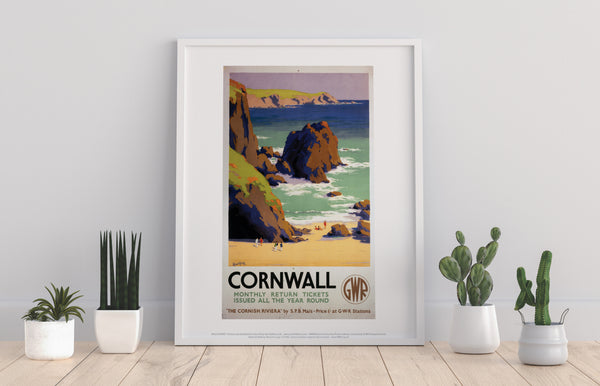 Cornwall - The Cornish Riviera - 11X14inch Premium Art Print – Star ...