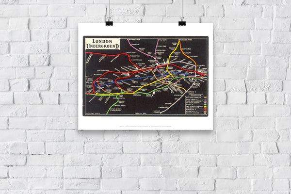 London Underground Map - 11X14inch Premium Art Print – Star Editions
