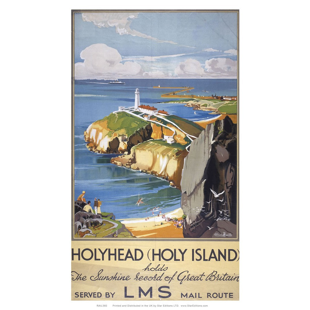 HolyHead record of great britain - Holy Island LMS poster – Star Editions