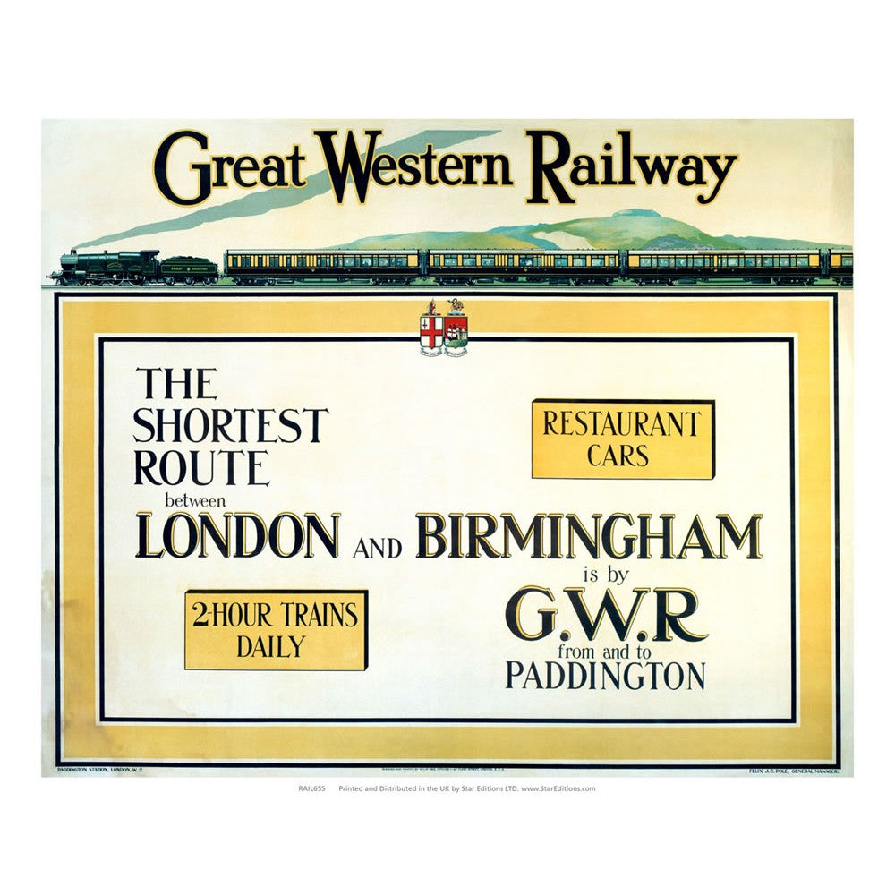 The Shortest Route - Longon to birmingham great western railway – Star ...