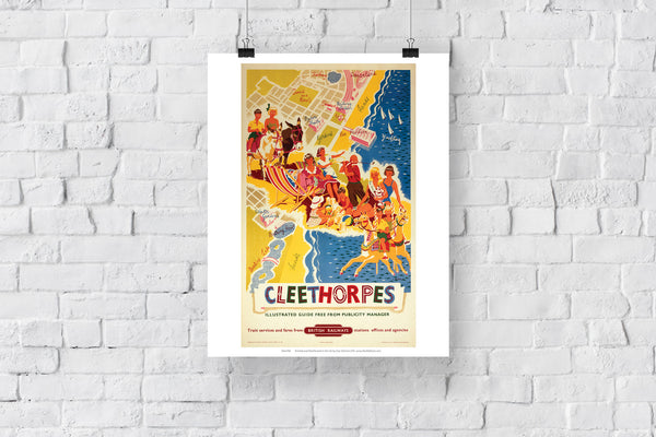 Cleethorpes - Beach Map British Railway - Premium Art Print – Star Editions