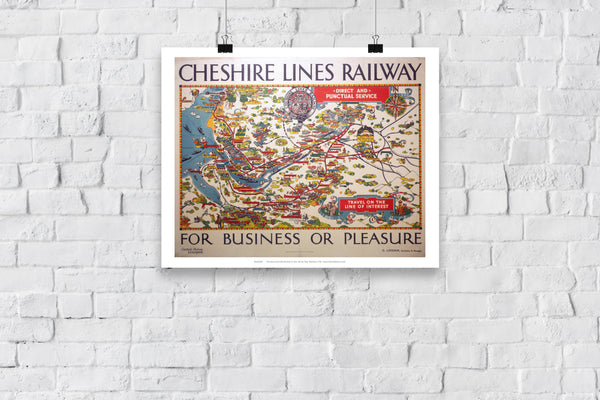 Cheshire Lines Railway Map - The Line Of Interest Art Print – Star Editions