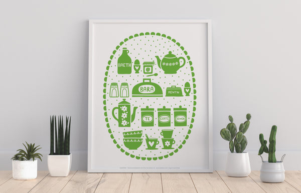 Welsh Food Words- Green - 11X14inch Premium Art Print – Star Editions