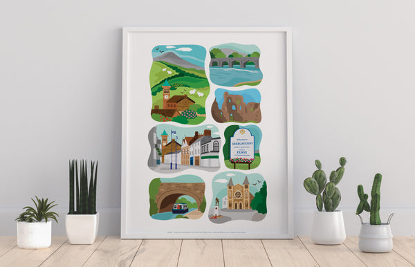 Welsh Poster- Abergavenny - 11X14inch Premium Art Print – Star Editions