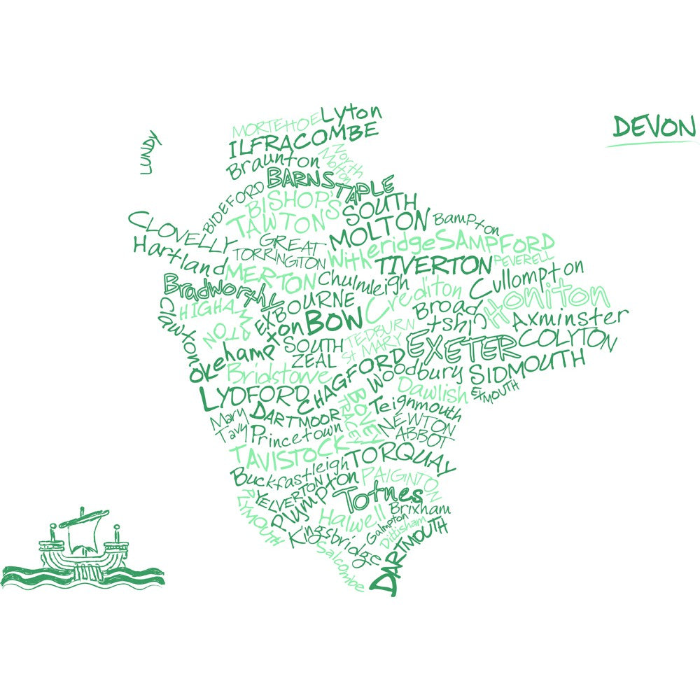 County Map of Devon, – Star Editions