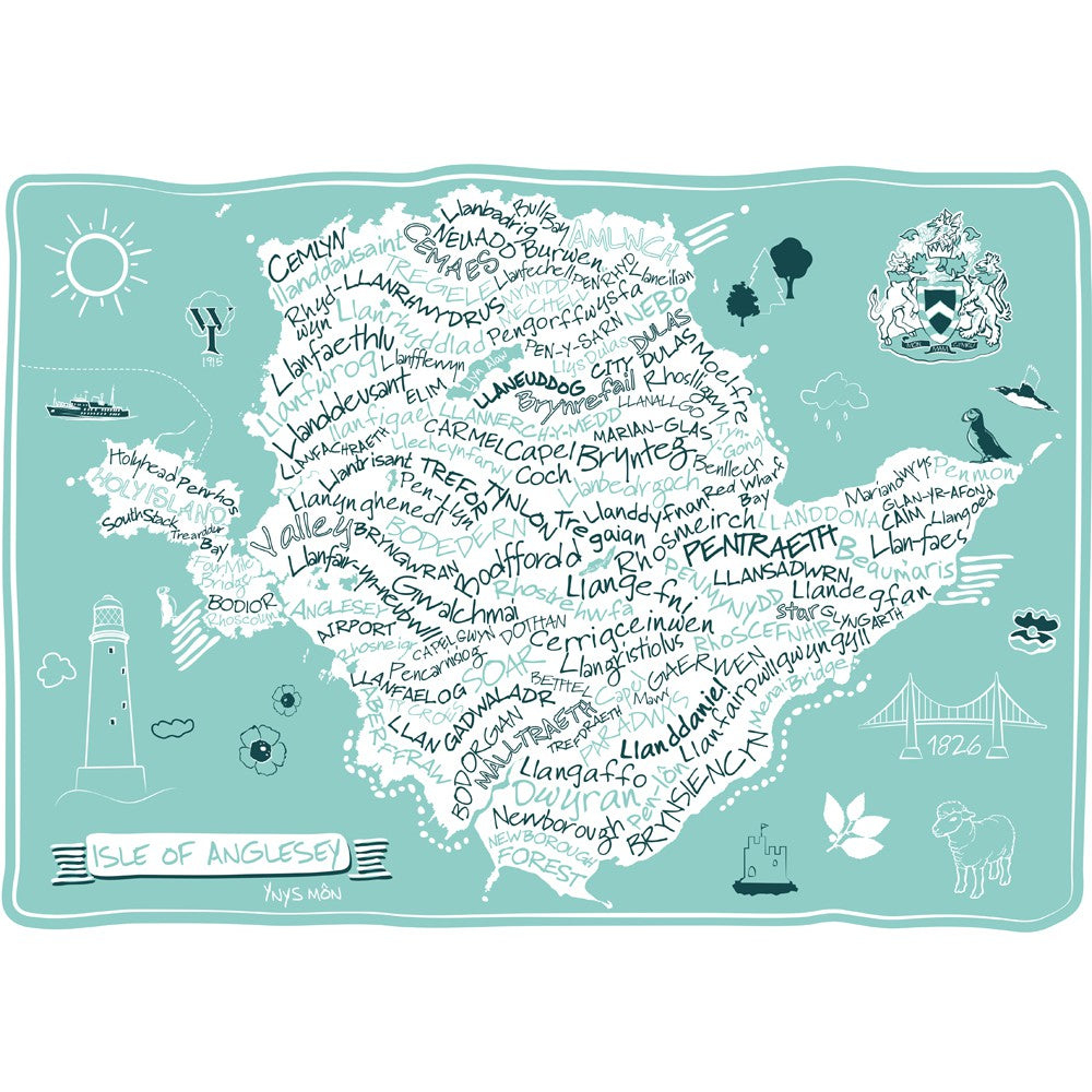 Map of The Isle of Anglesey, – Star Editions