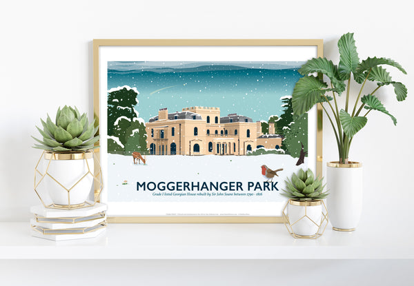 Moggerhanger House Winter By Artist Tabitha Mary Art Print – Star Editions