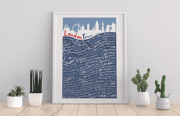 London Town Typography Day By Artist Tabitha Mary Art Print – Star Editions