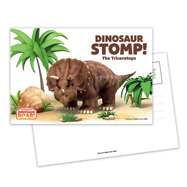 Dinosaur Stomp The Triceratops Postcard – Star Editions